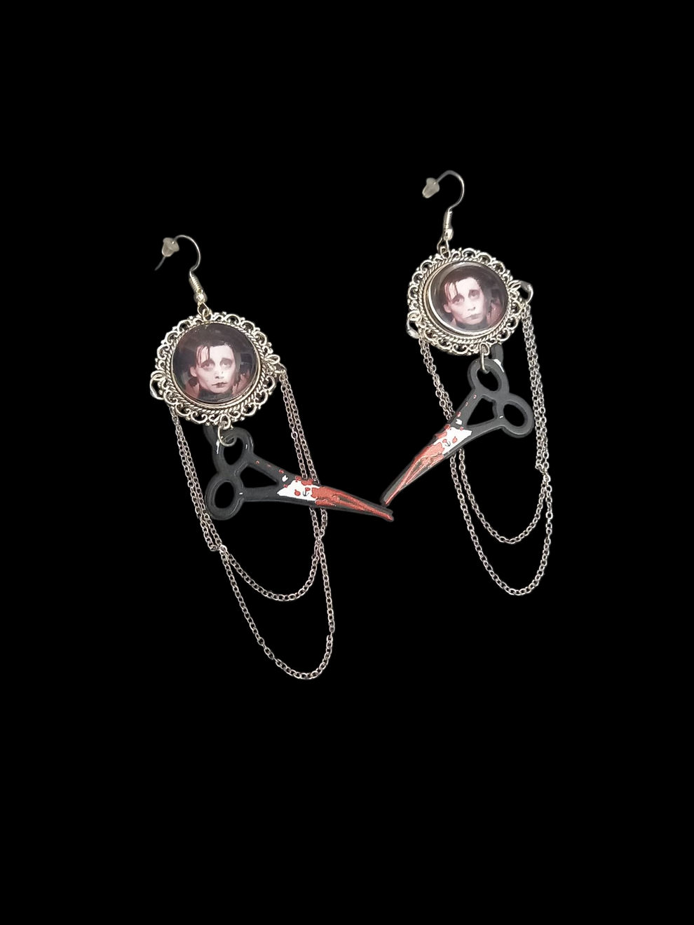 Goth Gothic Witchy Tim Burton Edward Scissorhands "Edward" Deluxe Earr ...