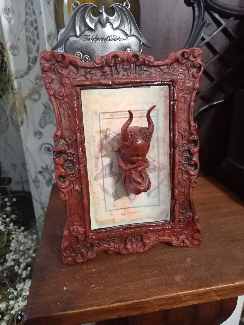 Unique hand sculpted Oddity curiosity goth gothic witchy Occult Satani ...